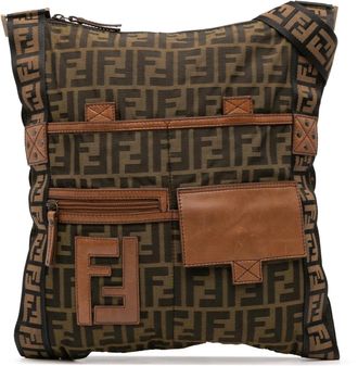Fendi Hobo Bags - Zucca Canvas FF Flat Messenger Bag - Gr. unisize - in Braun - f&uuml;r Damen