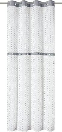 Elbersdrucke Ösenschal Bobbel 07 weiß-grau-anthrazit halbtransparent 255x140cm 201715 Vorhang für das Wohnzimmer Schlafzimmer Küche Flur Kinderzimmer