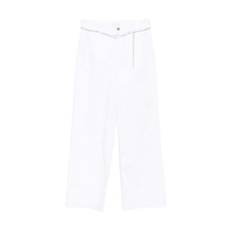 Liu Jo Femme, Pantalons, Blanc, Taille: W32 Wide Pantalons