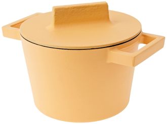 Sambonet 51607V16 Terra.Cotto Cast Iron Fleischtopf mit Deckel, Gusseisen, Beige, 16 x 16 x 13.5 cm
