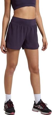 Mountain Warehouse Short de Course Double épaisseur pour Femme - Tissu Respirant, séchage Rapide, étirable sur Quatre côtés, Taille Haute - pour Rando, Gym, entraînement