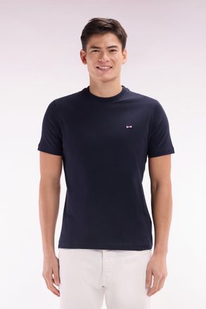Eden Park T-shirt En Coton Marine Broderie Dos Cercl&eacute;e Coupe Droite