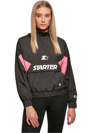 Starter Black Label Damen Ladies Starter Colorblock Halfzip Windbreaker Black/pinkgrapefruit, XL