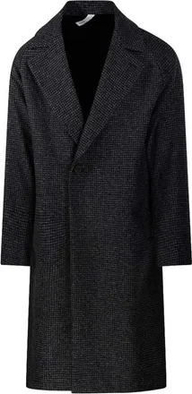Hev&ograve; Manteau Long - Noir