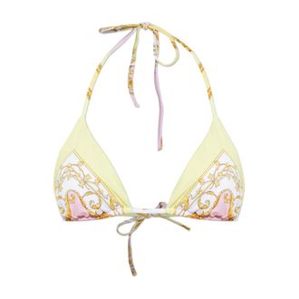 Versace Femme, Maillots de bain, Rose, Taille: 40 FR Haut de bikini triangle imprim&eacute;