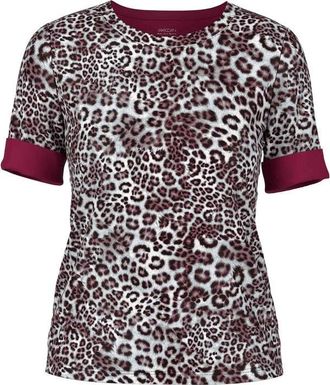 Marc Cain Damen T-Shirt mit Leo-Print