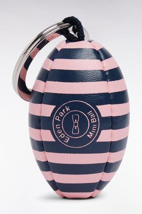 Eden Park Porte-clefs Ballon De Rugby Cercl&eacute; Blanc Et Rose