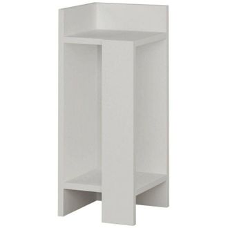 Dmora Nachttisch Celestia, Niedrige Kommode, Tisch, Multifunktionaler Nachttisch, 25x27h60 cm, Wei&szlig;, mit verst&auml;rkter Verpackung - Dmora