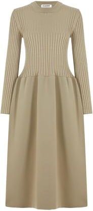 Jil Sander Robe longue bi-mati&egrave;re