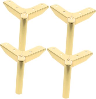 Soimiss 4 St&uuml;ck Teiliges Metall M&ouml;belf&uuml;&szlig;e Dreieck Design Stabile M&ouml;belbeine f&uuml;r Kommode Schrank Sofa und Stuhl Goldfarbene Ersatzf&uuml;&szlig;e f&uuml;r Vielseitige M&ouml;belunt
