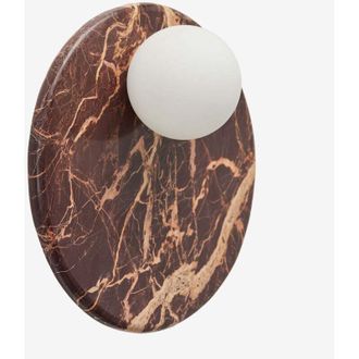 Sklum Wandlampe &Oslash;30 cm aus Marmor mit Kristallkugel Conrad Roter Marmor Cherry Gold