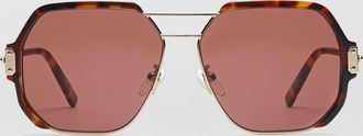 MCM Pilotensonnenbrille DARK HAVANA METAL