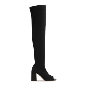 Kazar Peep toe Musketiere aus Stoff - - Shoes - Damen - Schwarzk - 38 EU