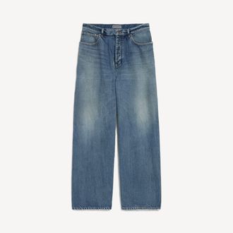 Balenciaga Mens Baggy Fit Jeans Blue