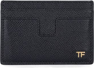 Tom Ford Homme, Accessoires, Noir, Taille: ONE Size Card Holder T Line