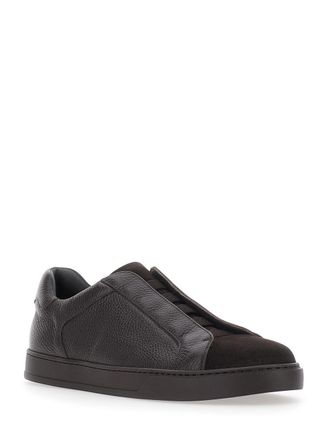 Doucal's Mens Sneakers Spencer Brown Calfskin Calf Trainers