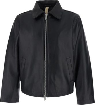 Sunflower Homme, Vestes, Noir, Taille: XL Blouson Court en Cuir