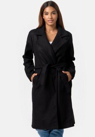 Worldclassca Trenchcoat Worldclassca Damen Trenchcoat mit G&uuml;rtel Reverskragen langer Mantel Neue Kollektion