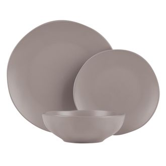 Berlinger Haus Essgeschirr-Set 18-teilig Taupe Collection | Hochwertig, Stilvoll und Pflegeleicht