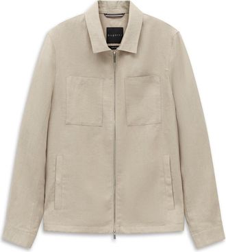 Bugatti Sommerliches Overshirt aus Leinen mit Zip in
