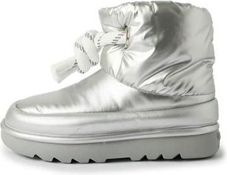 Generic QXDZSW Bottes de neige dhiver pour femme en tissu polyester avec sangle crois&eacute;e Argent&eacute;/noir abricot, Argent&eacute;., 39.5 EU