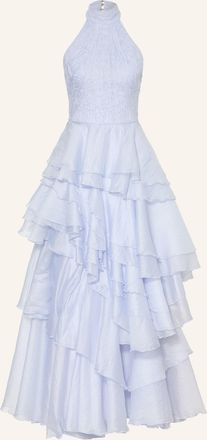 Aje Abendkleid Fayette Mit Volants blau