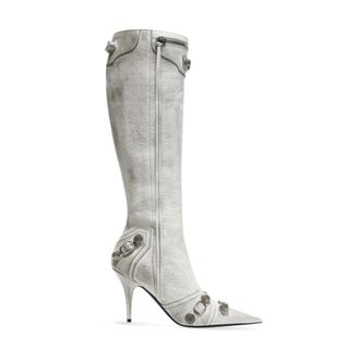 Balenciaga Wei&szlig;e Cagole Point-Toe Stiletto Stiefel - - Shoes - Damen - Wei&szlig; - 38 EU