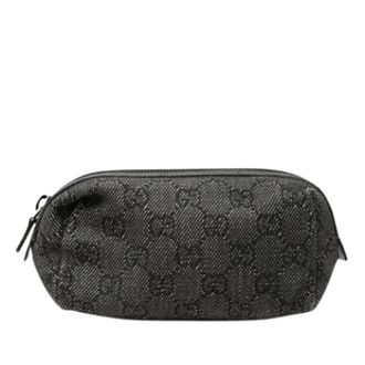 Gucci Pre-owned Denim Pouch - - Pre-owned - Damen - Grau - ONE SIZE
