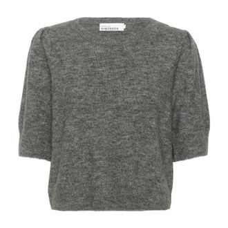Karen by Simonsen Grau Melange Einfacher Pullover - - Knitwear - Damen - Grau - XL