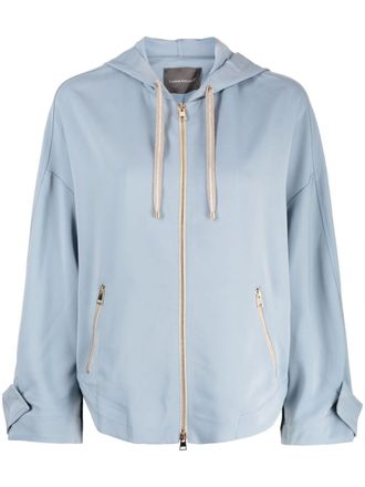 Lorena Antoniazzi Jacke mit Kapuze - Blau