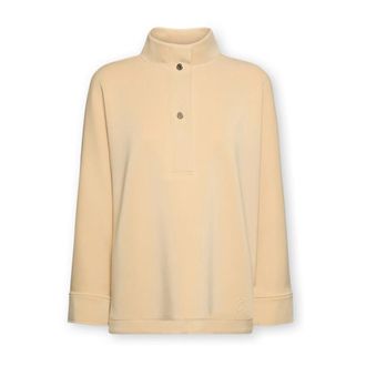 Elena Miro Modal-Mischung Sweatshirt mit hohem Kragen - - Sweatshirts & Hoodies - Damen - Beige - S
