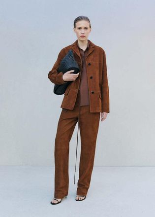 Mango Sac cuir tress&eacute; noir - Femme - Taille unique - MANGO