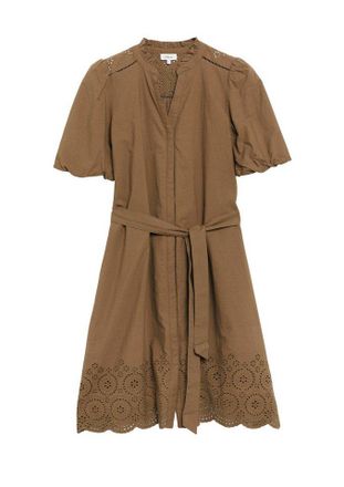 s.Oliver Minikleid Kleid Baumwollkleid mit Lochstickerei und Ballon&auml;rmeln