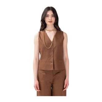 Max Mara Femme, Vestes, Brun, Taille: 42 FR Carnet Gilet