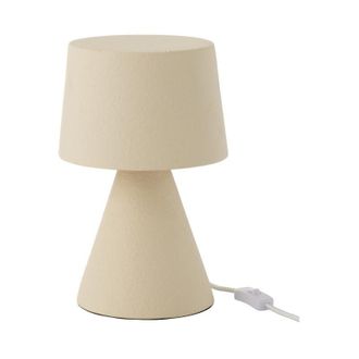 Paris Prix Paris Prix - Lampe &agrave; Poser Petit Abat-Jour Pierre 34cm Beige