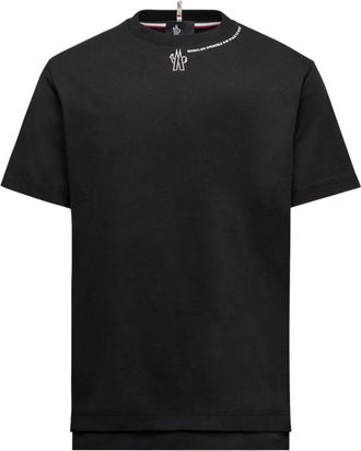 Moncler Homme, Tops, Noir, Taille: XL T-shirt imprim&eacute; &agrave; col rond