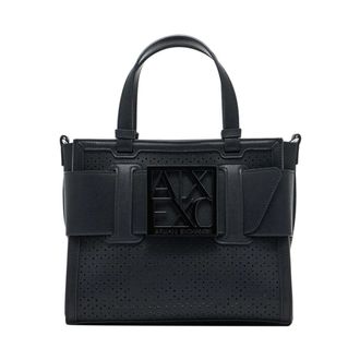 A|X Armani Exchange Femme, Sacs, Noir, Taille: ONE Size Shopper en tissu technique monochrome