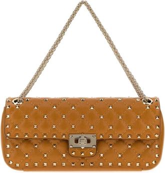 Valentino Garavani Rockstud Spike Medium Umh&auml;ngetasche - - Bags - Damen - Braun - ONE SIZE
