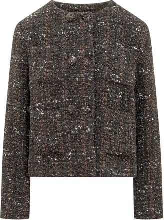 Fabiana Filippi Femme, Vestes, Multicolore, Taille: 40 FR Veste Blazer Ras du Cou