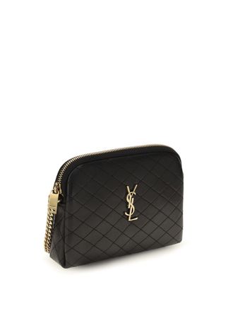 Saint Laurent Gaby Leather Shoulder Bag - Black