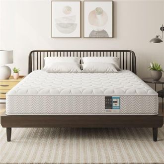 Yaheetech Yaheetech Matelas &agrave; Ressorts Ensach&eacute;s, Matelas &Eacute;pais de Couchage, Haute Densit&eacute;, Mousse &agrave; M&eacute;moire Forme, 448 Ressorts, 11 Couches Respirantes, Design