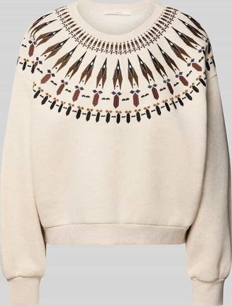 Lanius Sweatshirt mit Stitchings und Rundhalsausschnitt