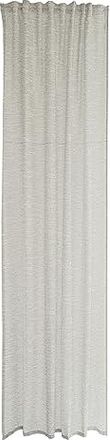 Homing Vorhang mit Fransen | Streifen Taupe grau | Dekovorhang