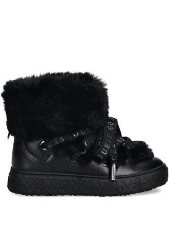 Guess Co Unessa Stiefel aus Faux Fur - Schwarz