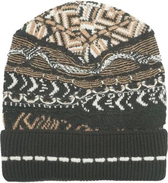 Laneus Homme, Accessoires, Multicolore, Taille: ONE Size Wool and Alpaca Jacquard Beanie