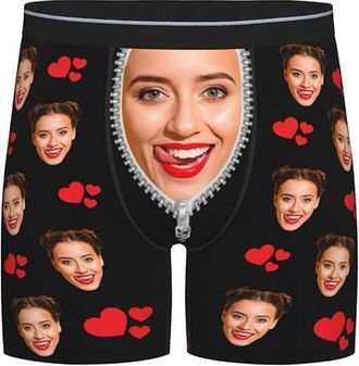 Generic Boxer personnalis&eacute; avec Visage Photo Calecon personnalise Homme Drole cale&ccedil;on personnalis&eacute; Saint-Valentin Humour Cadeau Homme Personnalisable pour Cou