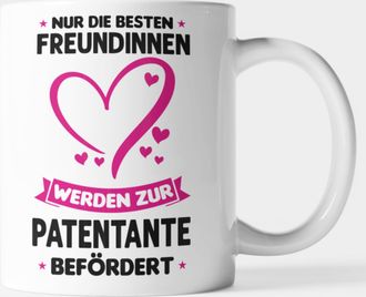Generic Freundin Tasse Patentante Patenkind Geschenk Tante Patin - nur die besten Freundinnen werden zur Patentante bef&ouml;rdert Kaffeebecher