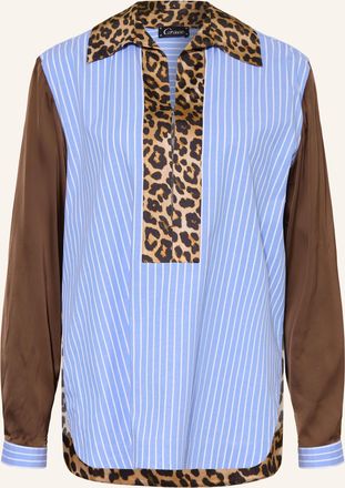 Grace Grace Blusenshirt Im Materialmix blau