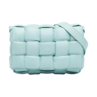 Bottega Veneta Sac bandouli&egrave;re en cuir tress&eacute; doccasion avec sangle r&eacute;glable - Femme - Pre-owned - Bleu - Taille: ONE Size