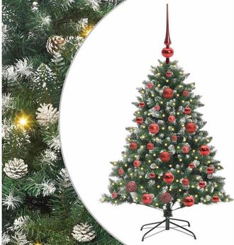 vidaXL K&uuml;nstlicher Weihnachtsbaum mit 150 LEDs mit St&auml;nder Gr&uuml;n 120 cm vidaXL